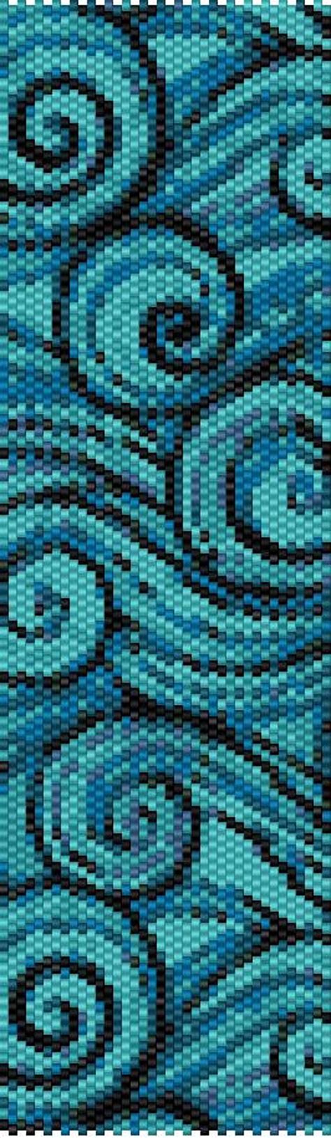 Waves Peyote Bracelet Pattern Even Count Etsy