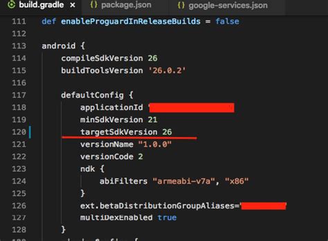 React Native Change Targeted Sdk Version For Play Store Upload Stack Overflow