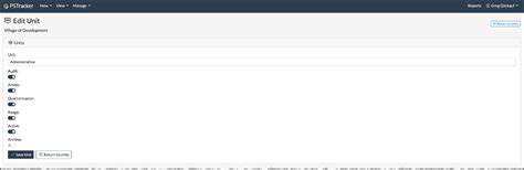 Managing Units Pstracker