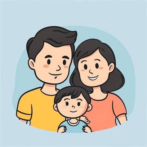 人物头像简笔画一家三口简单（流行18张） 简笔画图片大全