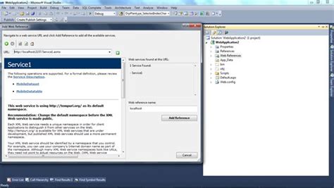 send dataset and datatable from webservice and consume in application