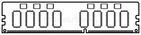 Ram For Desktop Computer Memory Stick Isolated On White Background Clipart Stock Vector