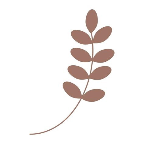 Decorative Boho Twig Abstract Geometric Element Botanical Symbol