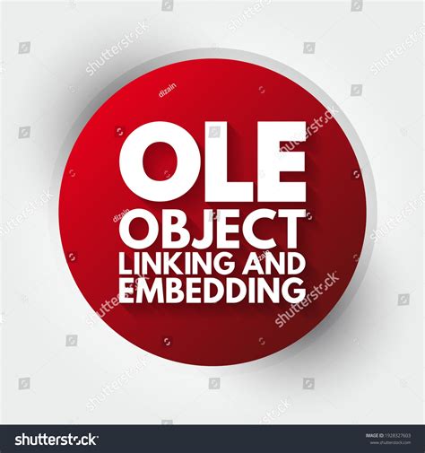 Ole Object Linking Embedding Technology That Stock Vector Royalty Free
