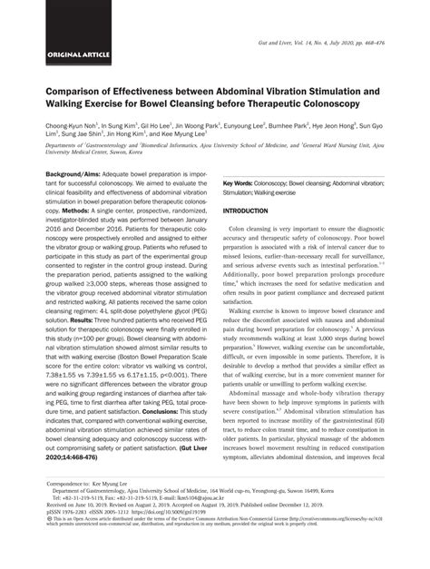 Pdf Comparison Of Effectiveness Between Abdominal Vibration