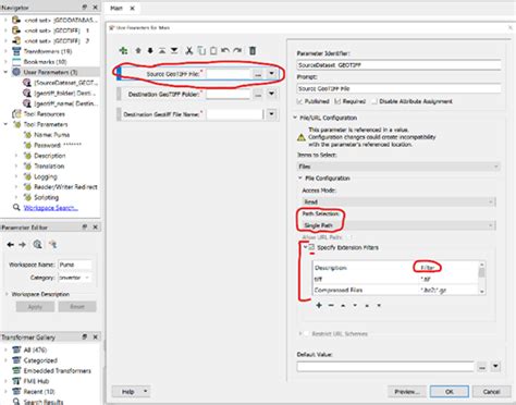 How To Select A Unique File In The Dialog Box Of A Parameter Of A