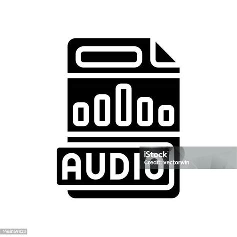 오디오 파일 형식 문서 글리프 아이콘 벡터 일러스트 레이 션 0명에 대한 스톡 벡터 아트 및 기타 이미지 0명 Html 데이터 Istock