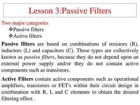 Solution Lesson 3 Passive Filters Studypool