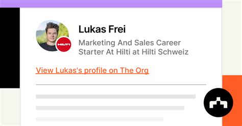 lukas frei marketing and sales career starter at hilti at hilti
