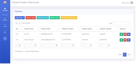Ücretsiz Müşteri Takip Scripti Webmaster Forumu
