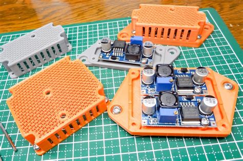 Lm2596 Module Cover For 4040 Frame Mount By Fluffy0026 Download Free Stl Model