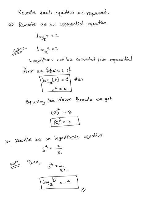 Solved Rewrite Each Equation As Requested A Rewrite As An