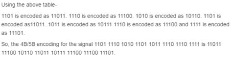 Solved Show The 4b5b Encoding And The Resulting Nrzi Signal For