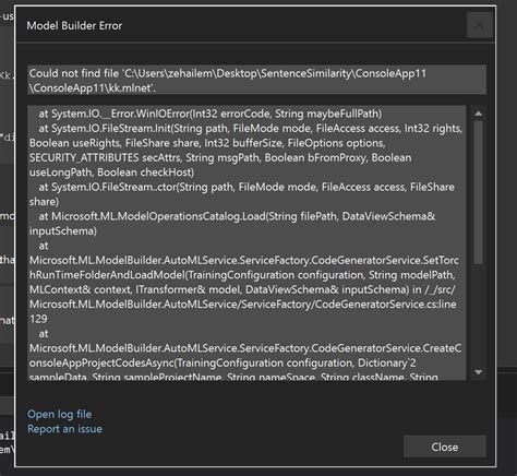 renamimg mbconfig after training completed makes add sample project