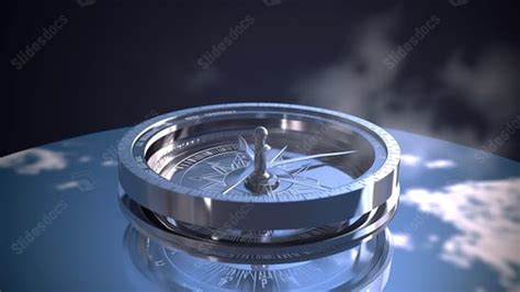 Web Page Compass With Cloud Isolation 3d Rendered Image Powerpoint