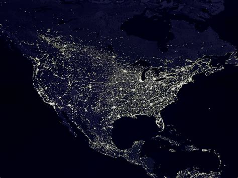 The Night Lights Of The United States As Seen From Space Flickr