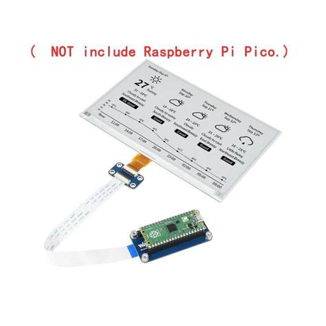 7 5 Inci 800x480กระดาษ E Ink สกรีนหมวกขยายได้ชุดเริ่มต้นสำหรับ Rpi ราสเบอร์รี่ Pi Pico W Wh