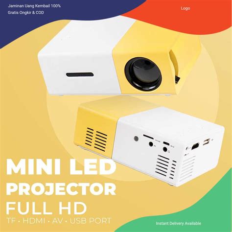 Jual Mini Portable LED Projector Full HD With TF HDMI AV USB Port YG 300 Shopee Indonesia