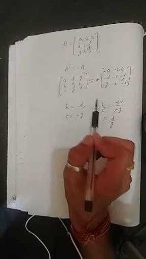 If ⎣⎡ Adg Beh Cfi ⎦⎤ Is Skew Symmetric Matrix And Bcf Are Non Zero Rea
