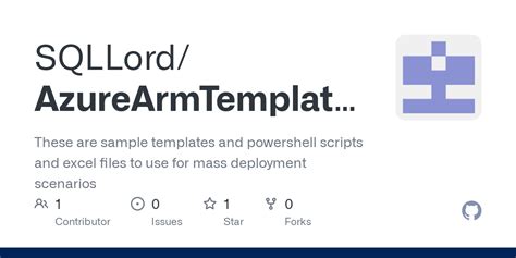Github Sqllordazurearmtemplates These Are Sample Templates And Powershell Scripts And Excel