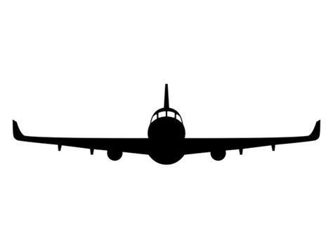 Flying Aeroplane Clipart Black