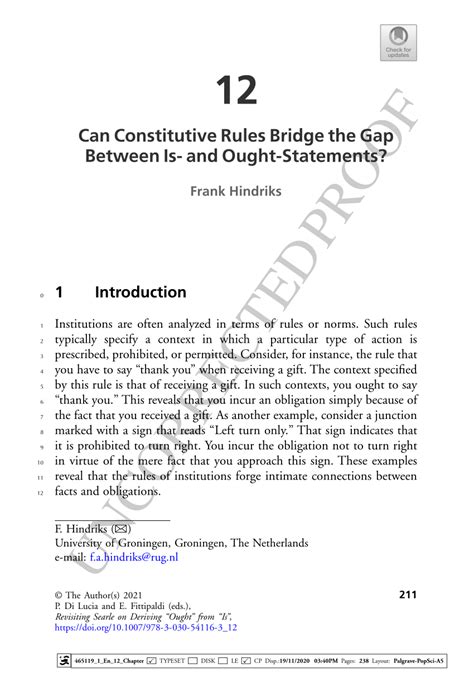Pdf Can Constitutive Rules Bridge The Gap Between Is And Ought Statements