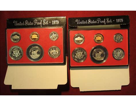 857 Pair Of 1979 S Us Proof Sets Type 1 Rare And Type 2 Common
