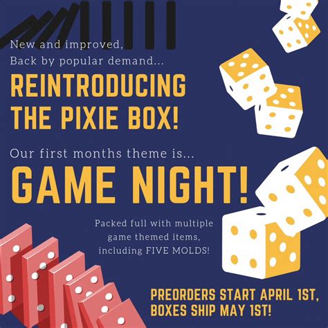 Sophie Our Pixie Box Is Back By Very Popular Demand And Our First Months Theme Is Game