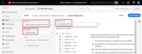 Create Tag Rules For Platform Web Sdk Adobe Data Collection