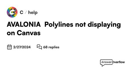 Avalonia Polylines Not Displaying On Canvas C