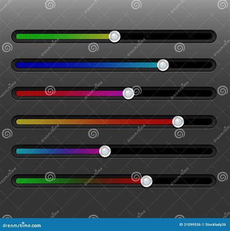 Web Application Dynamic GUI Sliders Stock Illustration Illustration Of Collection