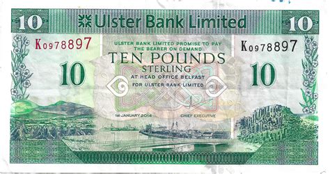 10 Pounds Ulster Bank Northern Ireland Numista