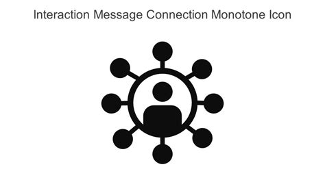 interaction message connection monotone icon in powerpoint pptx png and