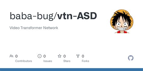 Github Baba Bug Vtn Asd Video Transformer Network