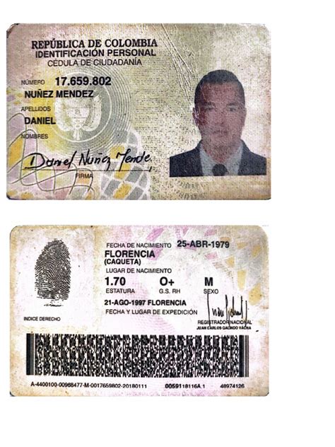 Cedula Daniel Nuñez Mendez Pdf