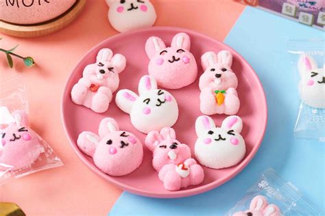 Halal Certificate Cute Rabbit Shaped Marshmallow Candy Candy And Sweet