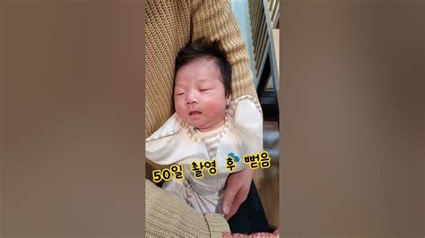 50일촬영 기절한아기 잠자는아기 50일아기 Youtube