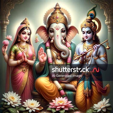 Lord Ganesha Radha Krishna Ai Generated Image 2449406657 Shutterstock