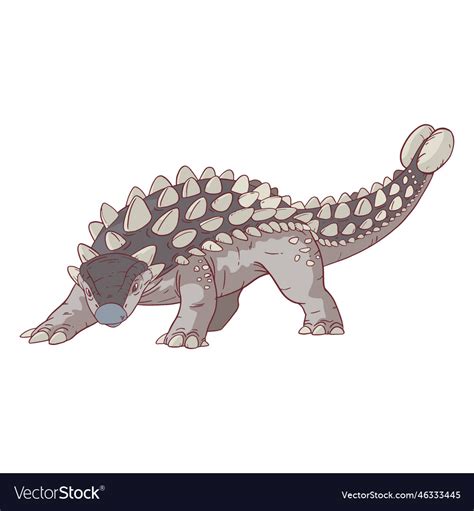 Ankylosaurus Dinosaur Royalty Free Vector Image