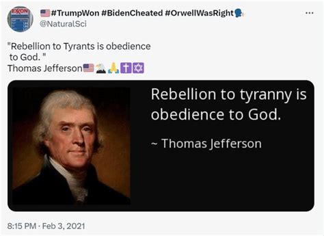 Who Said Rebellion To Tyrants Is Obedience To God