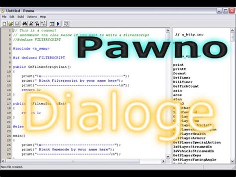 Pawno Scripting RPG Server MSQL Dialoge German HD YouTube