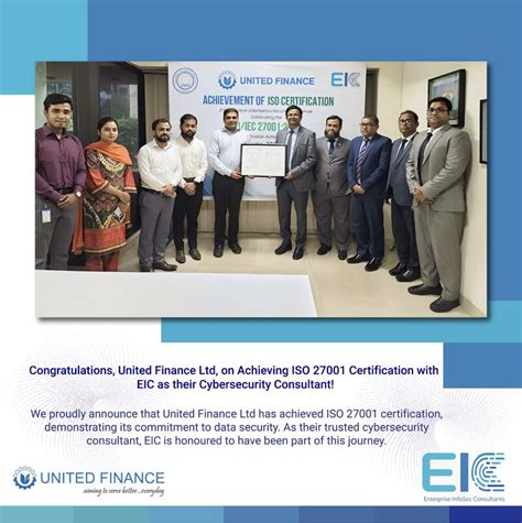Enterprise Infosec Consultants Eic On Linkedin Iso27001 Cybersecurity Unitedfinanceltd Eic