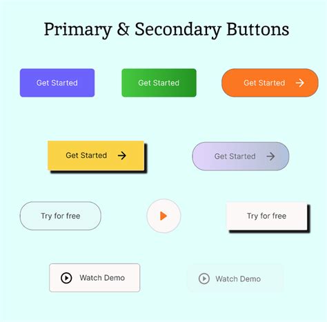 Primary And Secondary Buttons Figma