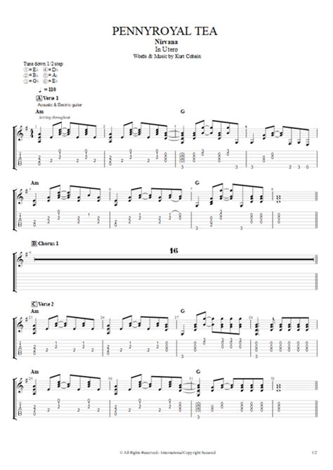 Pennyroyal Tea Tab By Nirvana Guitar Pro Guitars Bass Backing Track MySongBook