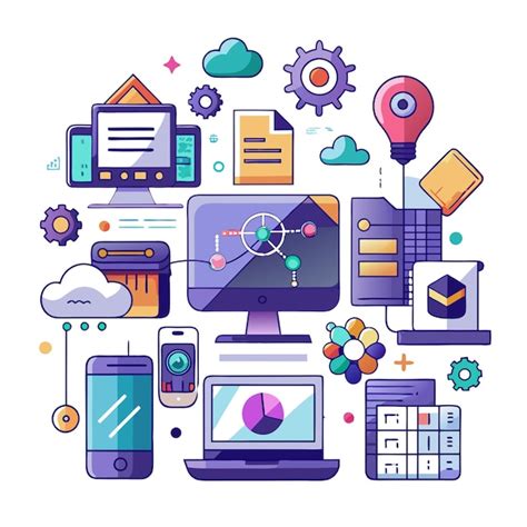 Technology Design Clip Art And Vector Design With A White Background Premium Ai Generated Vector