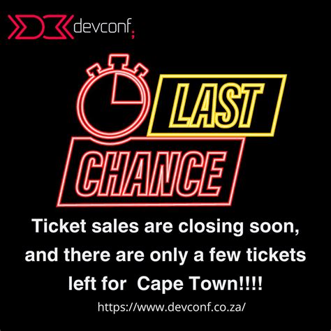 Devconf On Linkedin Devconf2024 Cape Town Tickets Selling Fast 😱 Only 10 Tickets Left