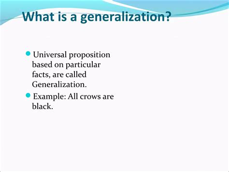Generalization And Types Ppt Science Generalization And Types Ppt Science