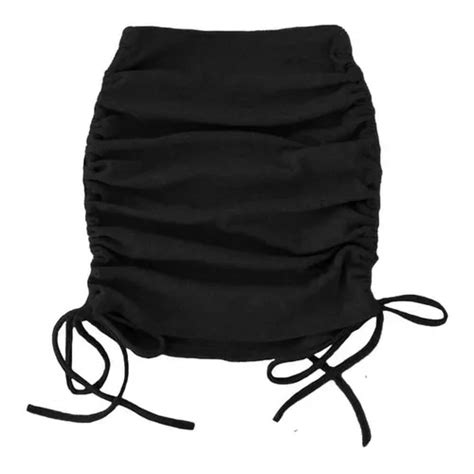 Mini Falda Fruncida Sexy Ajustada Cuotas Sin Inter S