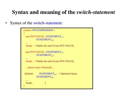 PPT The Switch Statement An N Way Selection Statement PowerPoint Presentation ID 4475548
