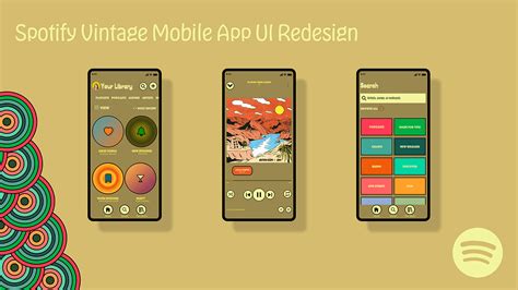 Spotify Vintage Mobile App Ui Redesign On Behance